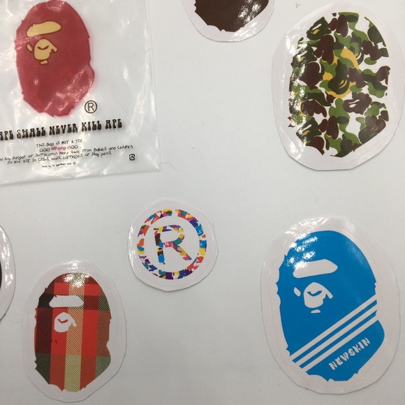 Bape | Other | Bape Streetwear Skateboard Water Bottle Sticker | Poshmark